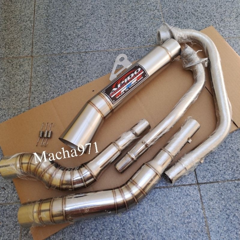 Jual 1set Apido open spec exhaust pipe xrm 125 110 100 wave smash fury ...