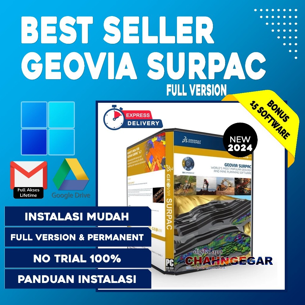 Jual Geovia Surpac 2024 Full Version Lifetime Software Dassault Systems Perencanaan Geologi dan ...