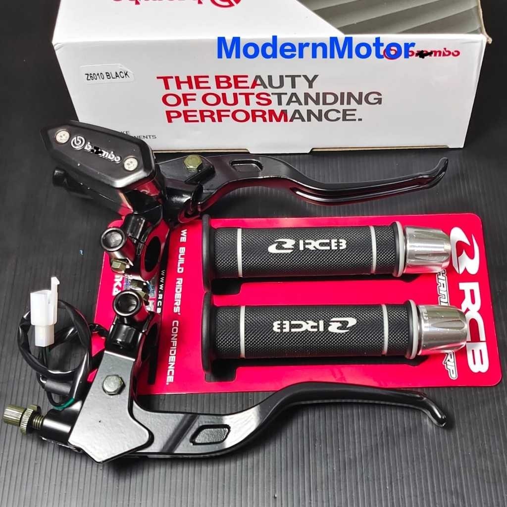 Jual Master rem tabung oval+RCB original Handgrip Rcb HG55 original+Jalu stang Cnc Universal Xin ...