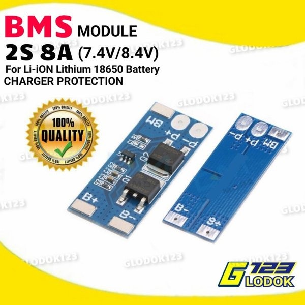 Jual Modul BMS Battery Charger Protection Pelindung Baterai 18650 2S 8A ...