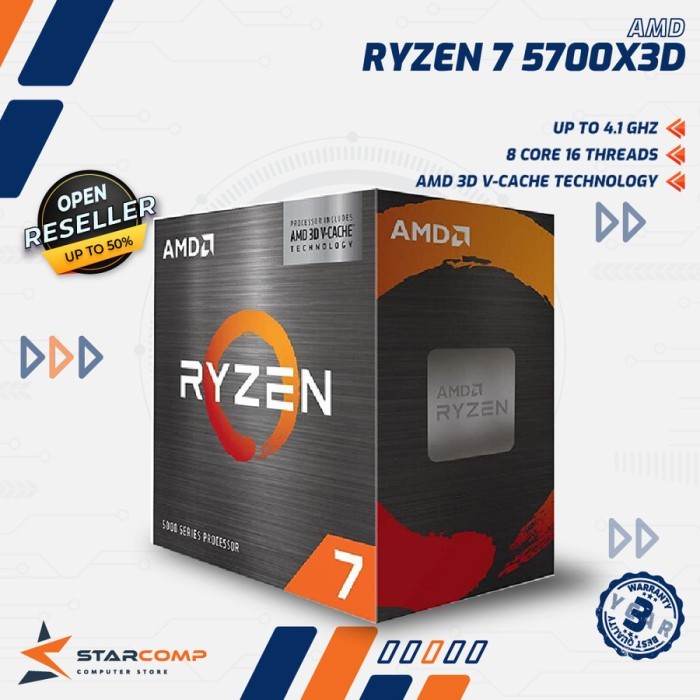 Jual AMD Ryzen 7 5700X3D 4.1Ghz Cache 96MB 105W AM4 [BOX] | Shopee ...