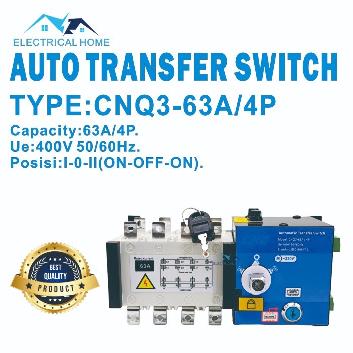 Jual Auto Transfer Switch ATS 4P 63A/Motorized Ohm Saklar 63A | Shopee Indonesia
