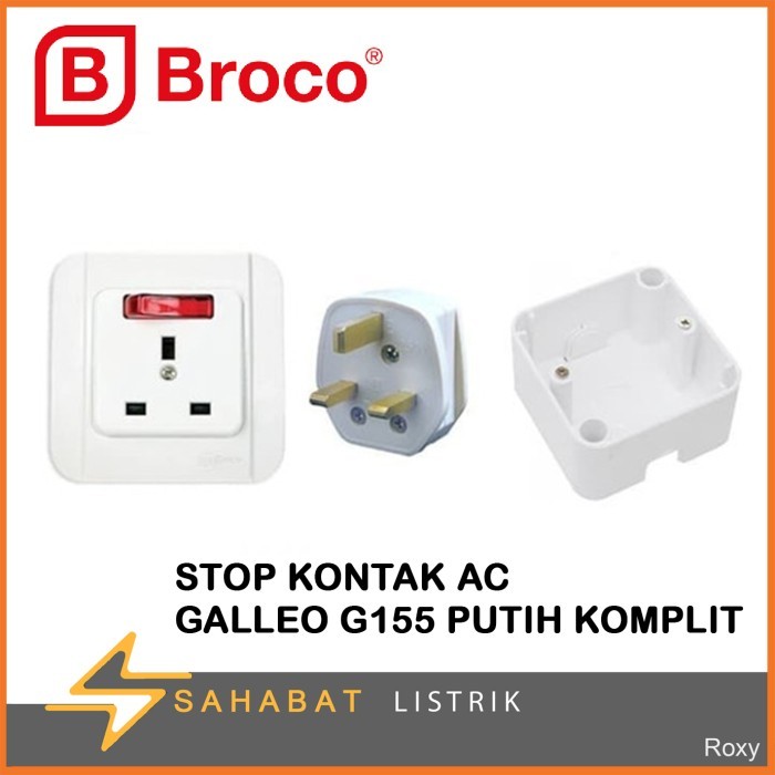 Jual BROCO STOP KONTAK AC TYPE GALLEO G155 PUTIH | Shopee Indonesia