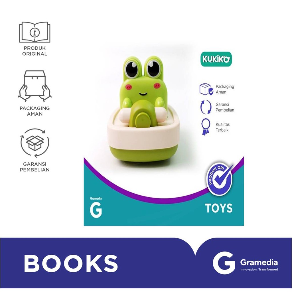 Jual Kukiko Frog Boat Bath Toy Hy-07 ( Gramedia ) | Shopee Indonesia