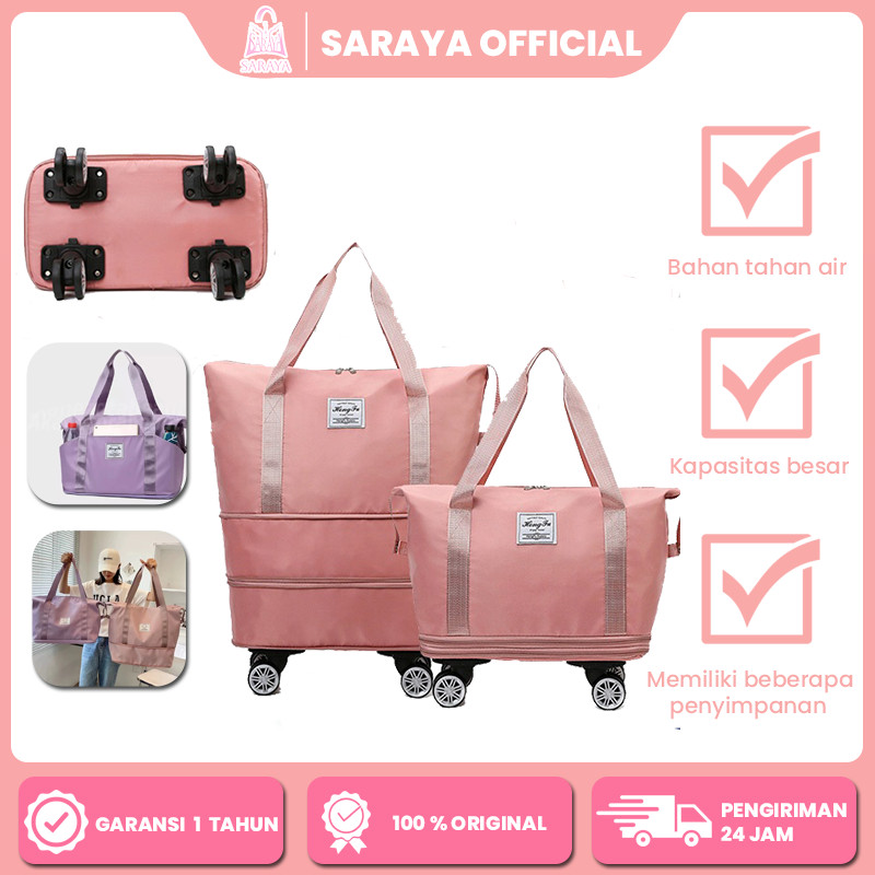 Jual 3in1 tas travel trolley up size / tas trolly / tas troli / tas ...