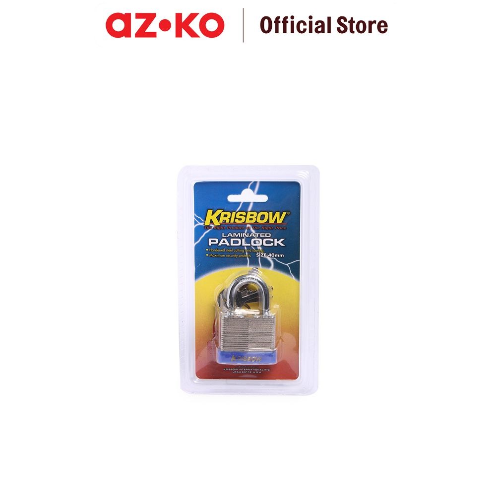 Jual AZKO Krisbow 4 cm Gembok Besi Berlaminasi Steel Padlock Besi ...