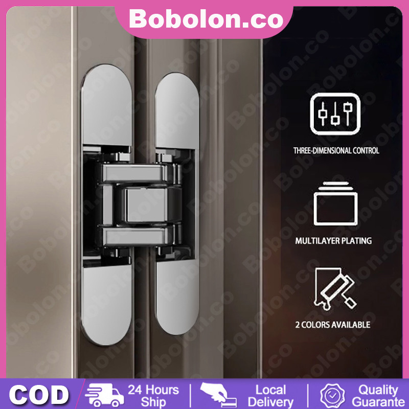 Jual Hidden Hinge Engsel Tanam Door Hinge Invisiblle Hitam Perak Engsel ...