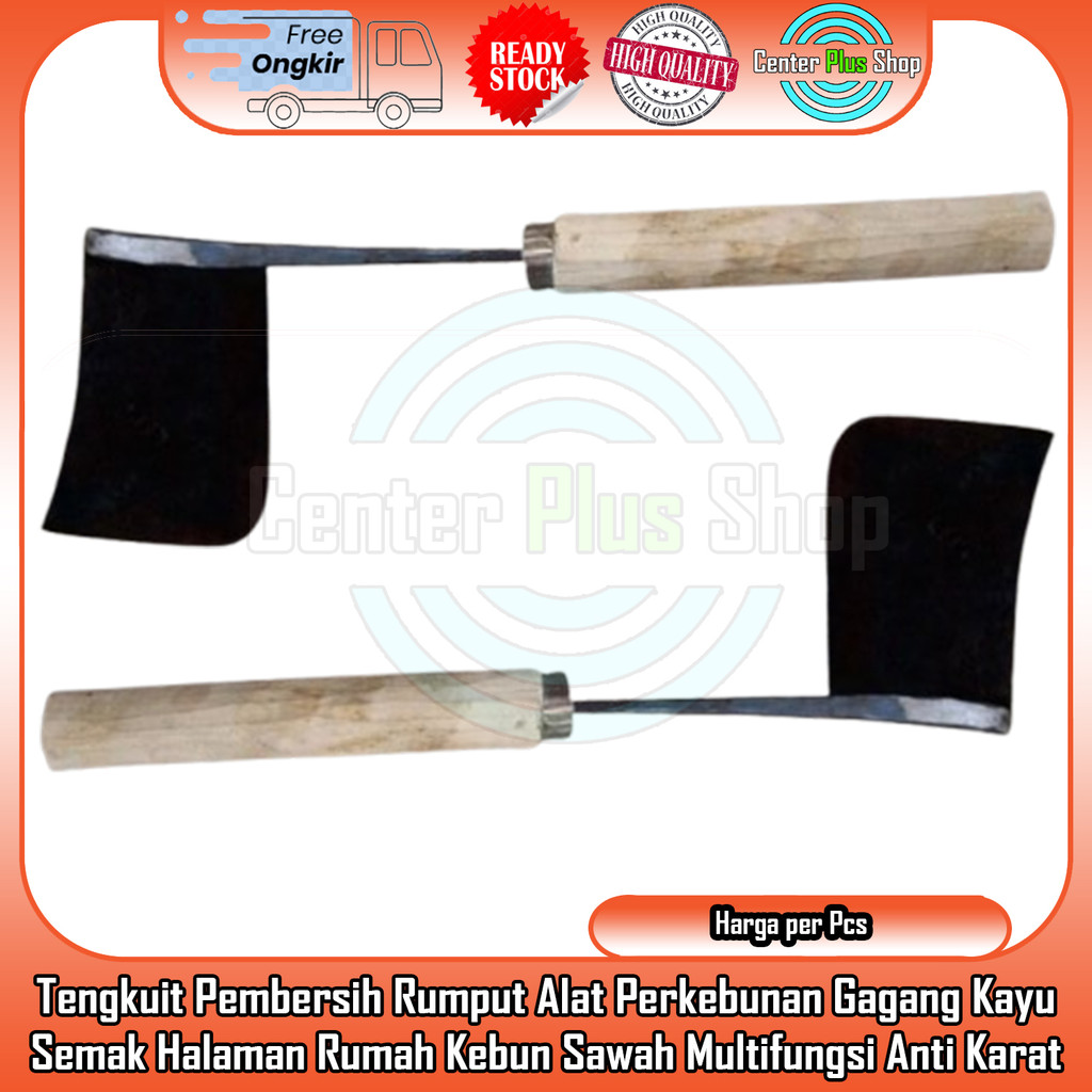 Jual Tengkuit Pembersih Rumput Alat Perkebunan Gagang Kayu Besi Baja ...