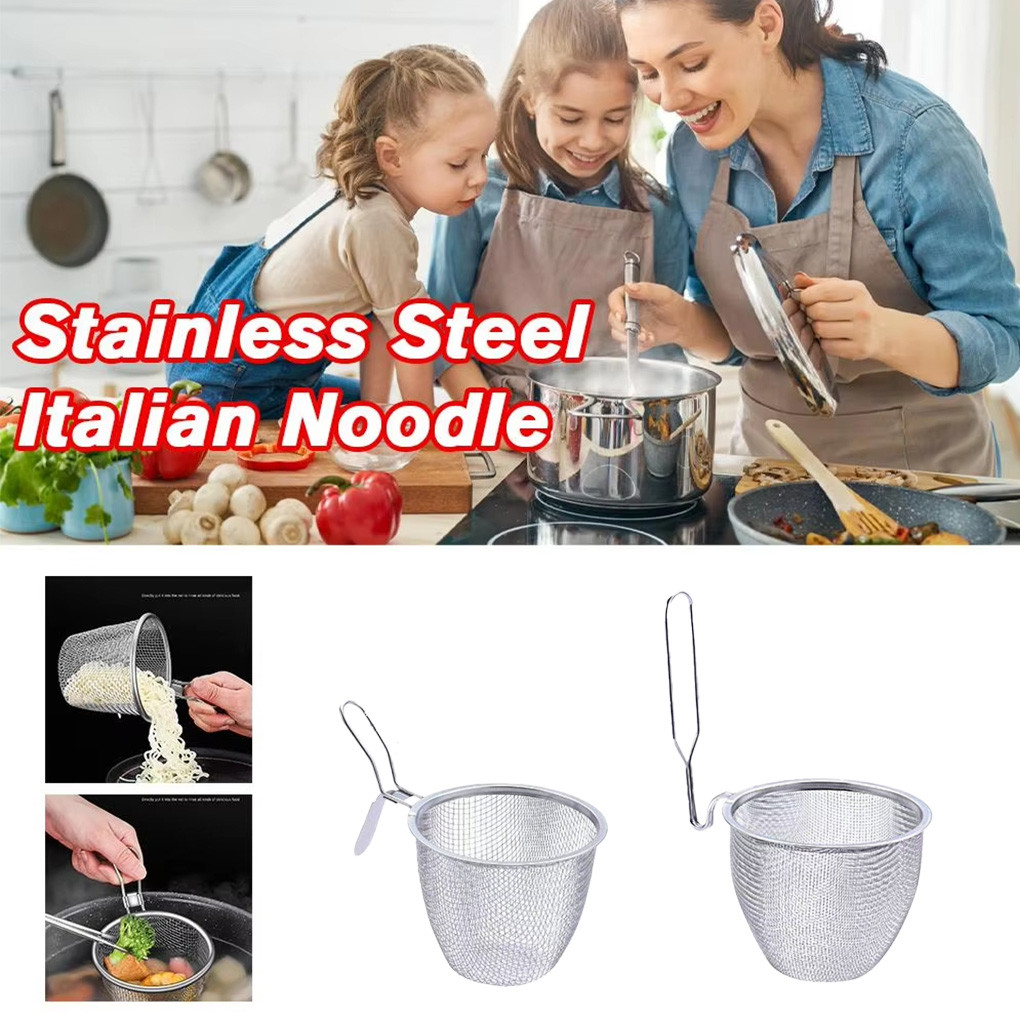 Jual 304 strainer stainless noodle strainer 6.8/13cm saringan mie rebus ...