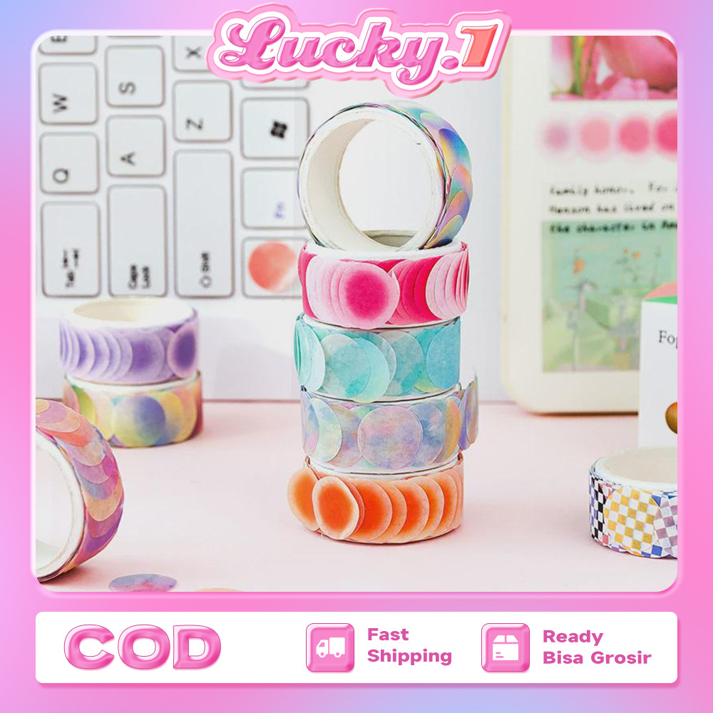 Jual Sticker Tape Aesthetic Stiker Deco Dot Washi Tape Awan Stiker ...