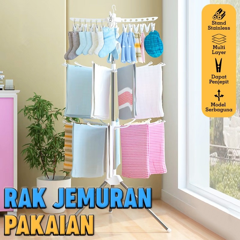 Jual Menara Rak Penjemuran Rak Penjemuran Bayi Lipat Rak Handuk Lipat ...