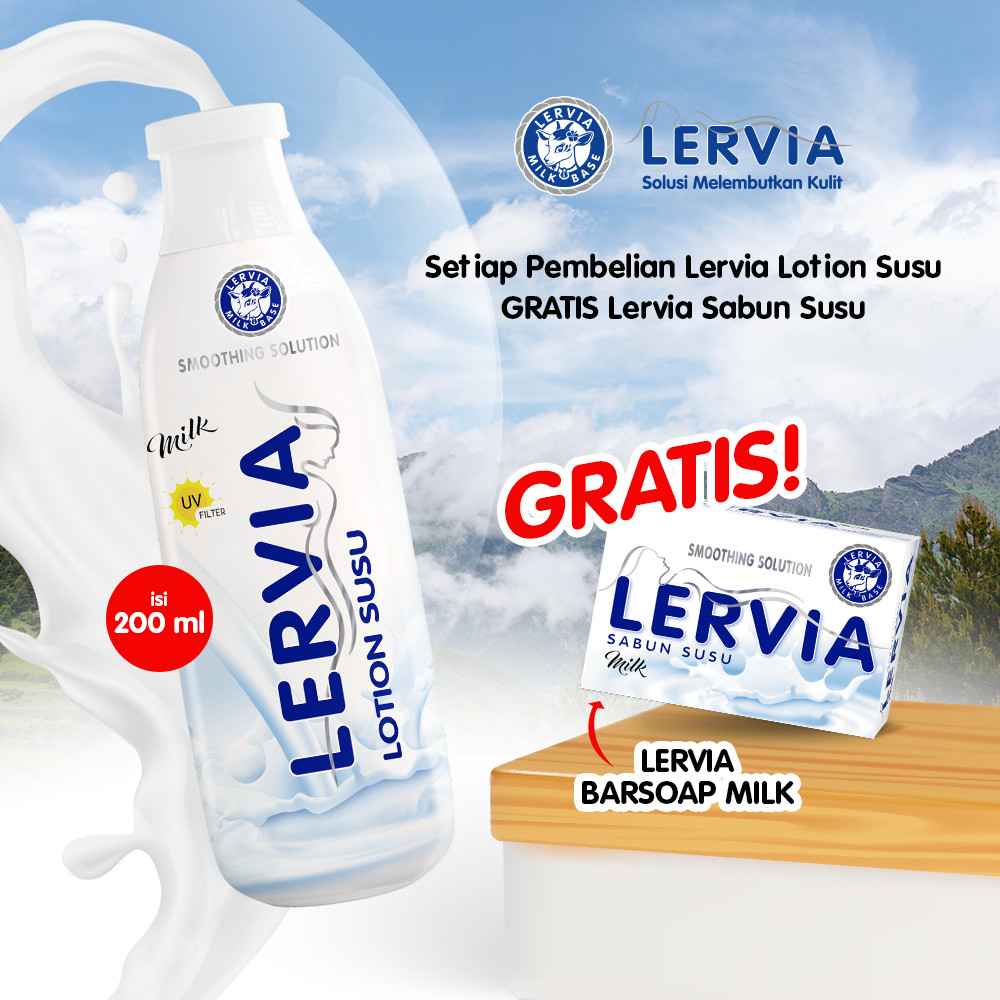 Jual [BUNDLING] LERVIA Lotion Susu Milk Bottle 200mL gratis LERVIA ...