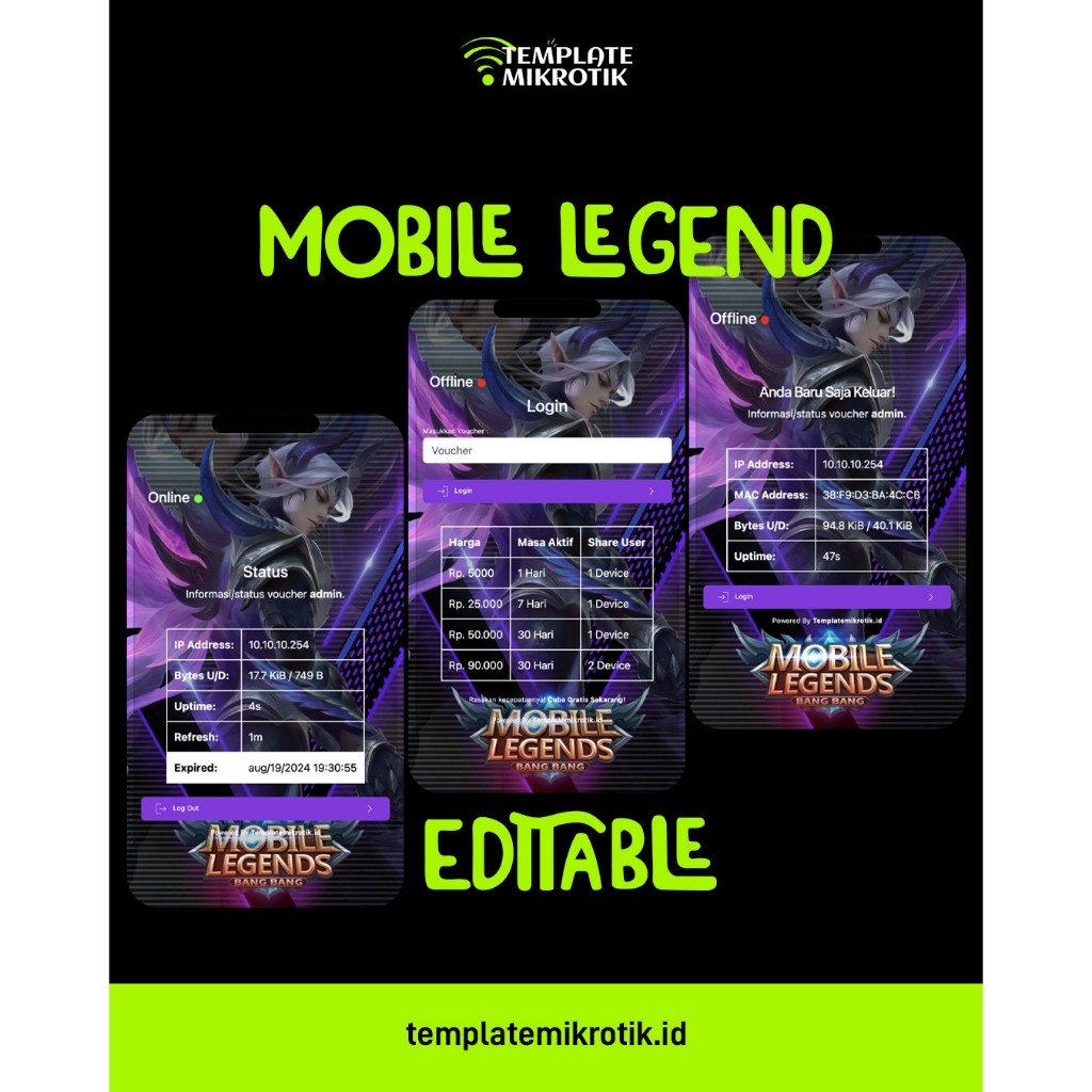 Jual Template Login Page Mikrotik | Login Page Mobile Legend Karakter ...