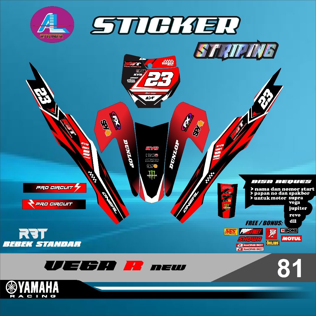 Jual Sticker Striping Rbt/gtx Vega R New Motor Rbt Bebek Modif Terbaru ...