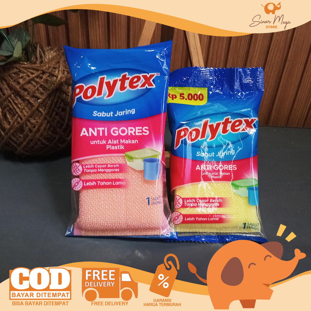 Jual POLYTEX Net Spon Sabut Cuci Piring Khusus Alat Makan dan Perabotan ...