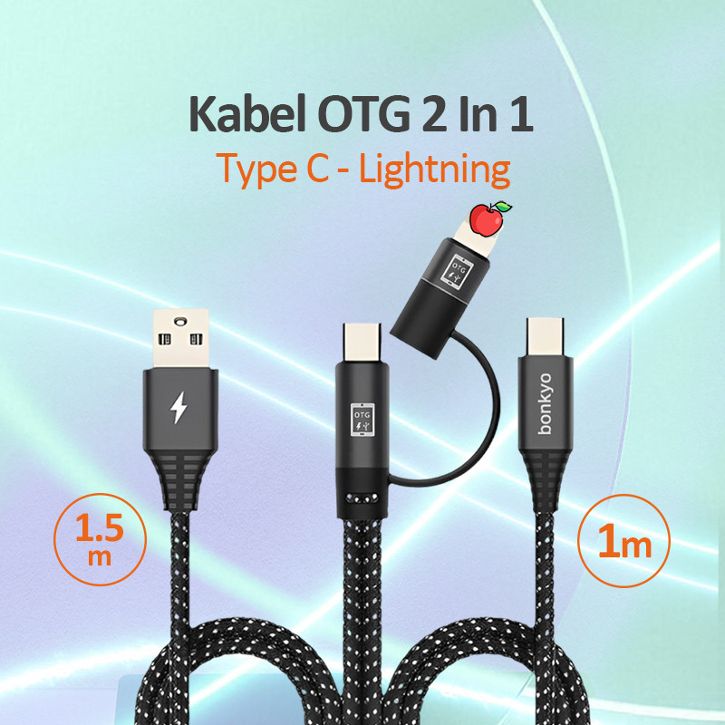 Jual Bonkyo Otg sound card Adaptor 2-in-1 Apple-Type-c live cable for ...