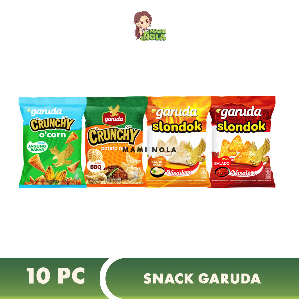 Jual Garuda Snack Slondok Tornado O'Corn/Potato/Crunchy Bee Puffy isi ...