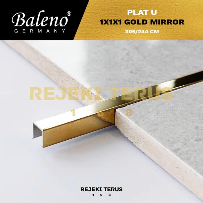 Jual Plat U STAINLESS STEEL U GOLD MIRROR 1x1x1cm / List Edging Lis ...