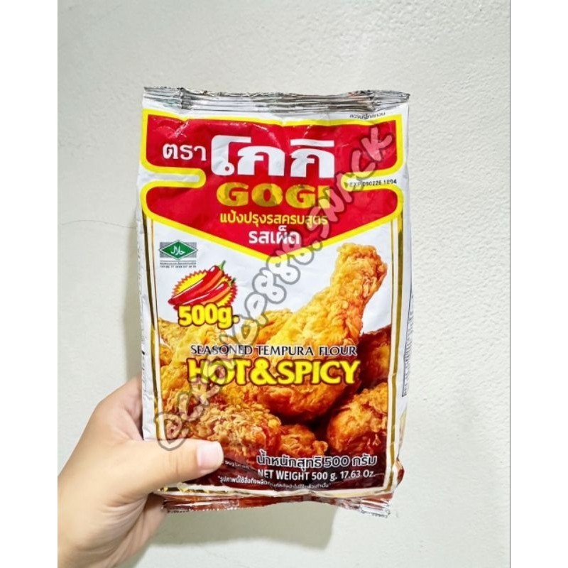 Jual GOGI Spicy Seasoned Tempura Flour Hot & Spicy 500g ORI THAI READY ...