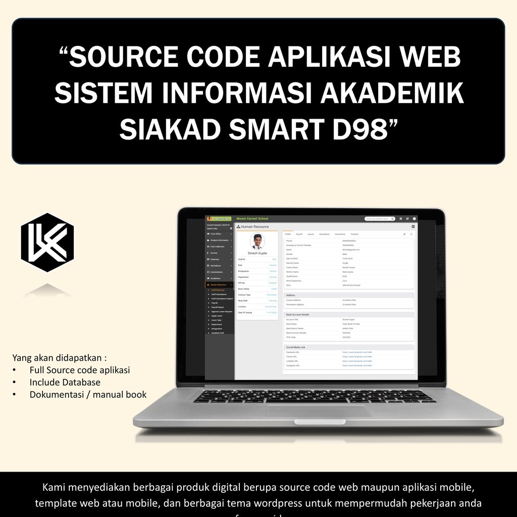 Jual SOURCE CODE APLIKASI WEB SISTEM INFORMASI AKADEMIK SIAKAD SMART D98 | Shopee Indonesia