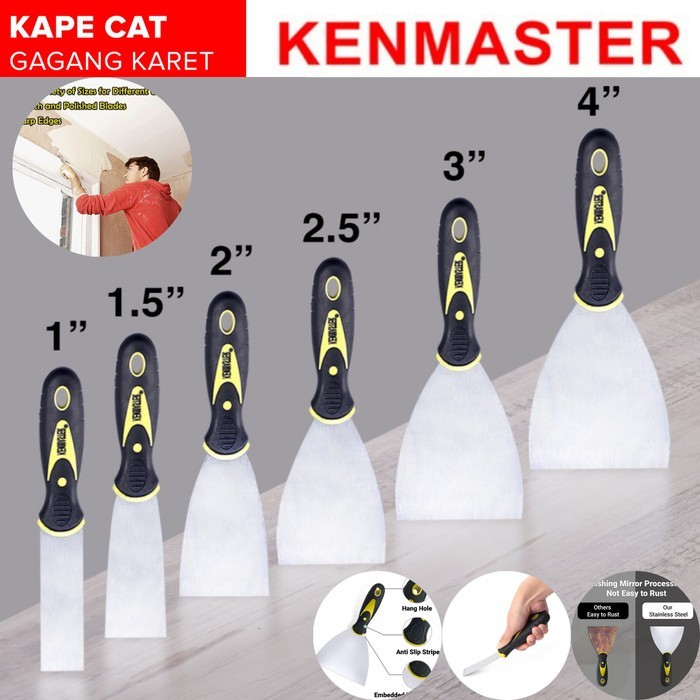 Jual Scraper Kape Kapi Alat Dempul Kupas Dinding Tembok Cat Stainless ...