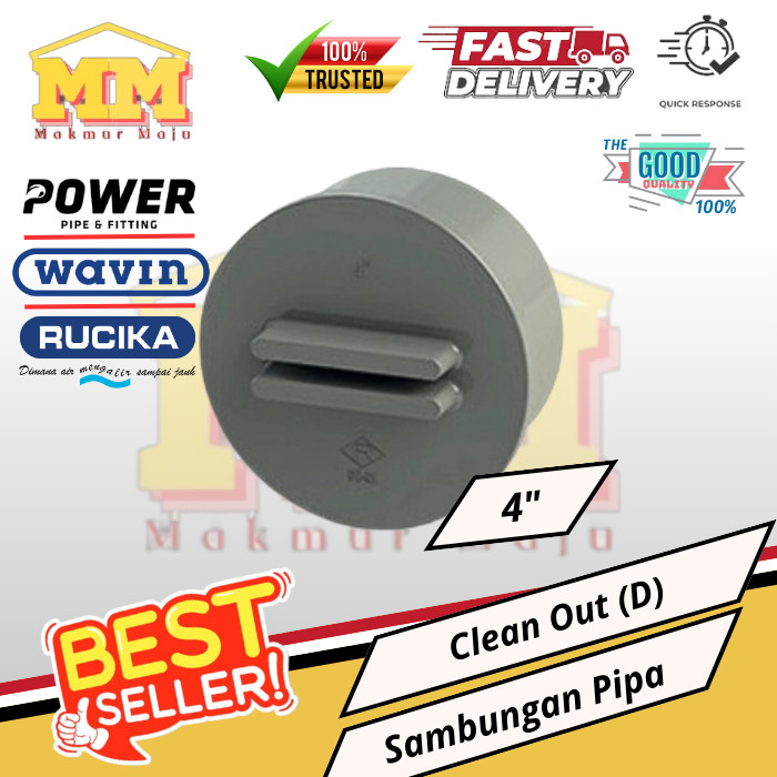 Jual CLEAN OUT (D) 4 INCH RUCIKA WAVIN POWER - DOP DRAT TUTUP SEPTIC ...