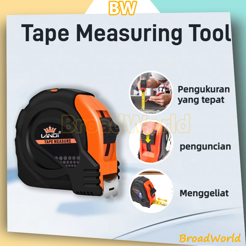 Jual BW Meteran Tukang / Measuring Tape / Meteran Bangunan Roll Karet 3m 5m10m | Shopee Indonesia