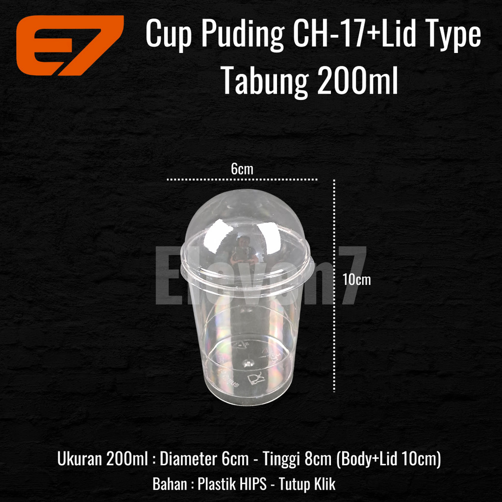 Jual Cup Pudding CH-17 Gelas Pudding/Dessert, Dessert Cup 200ml (10pcs ...