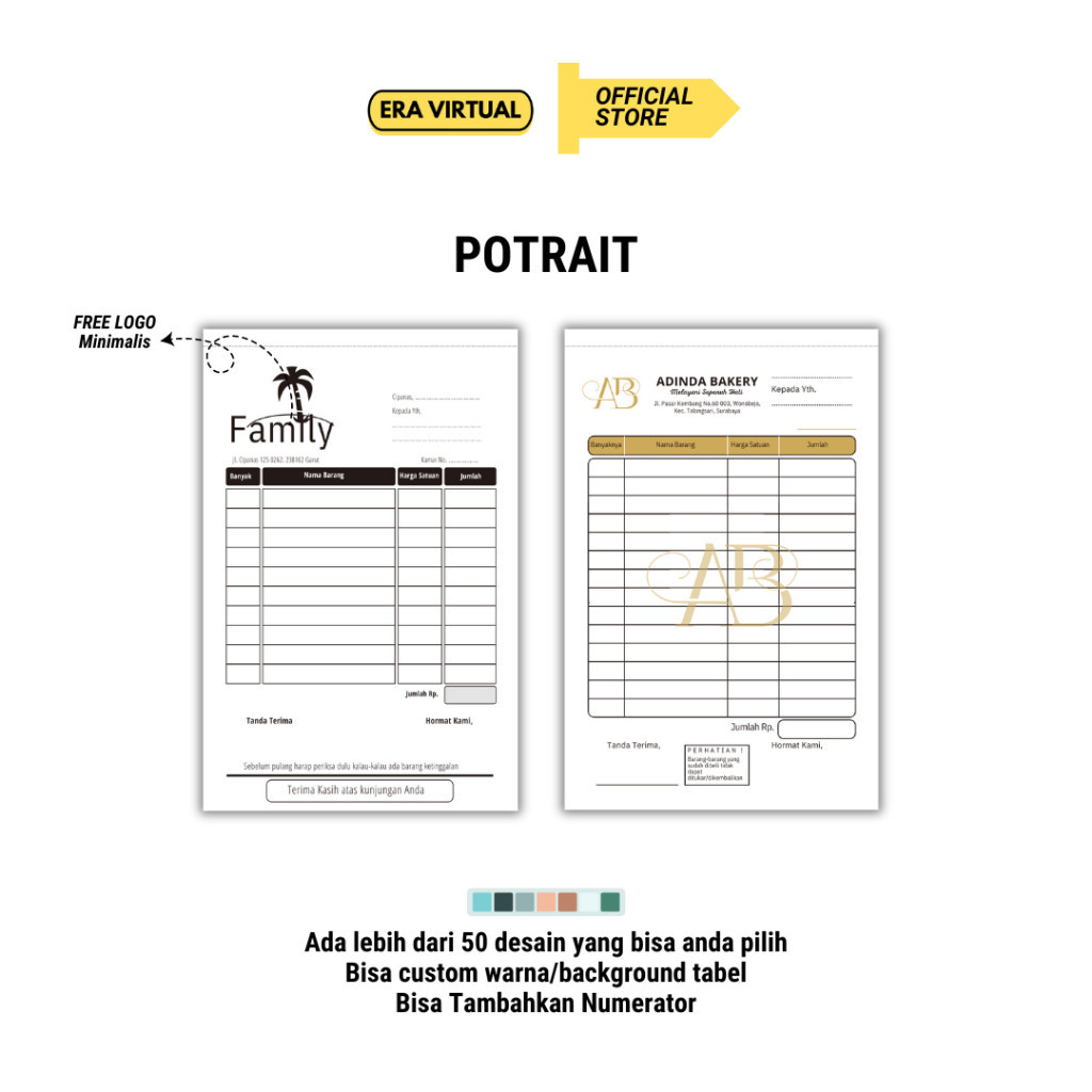 Jual Cetak NOTA CUSTOM (Pembuatan Buku Nota) FREE DESIGN Murah | Shopee ...
