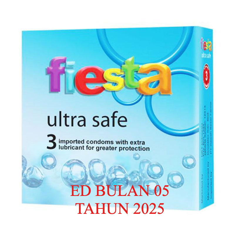 Jual Kondom Fiesta ULTRA SAFE 3s ED Bulan 01 Thn 2025 Kemasan 3 Pcs ...