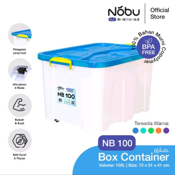 Jual NEW NOBU SMART STORAGE KONTAINER BOX 100 LITER | Shopee Indonesia
