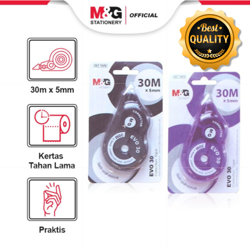 Jual M&G Correction Tape Semua Tipe Tip Ex Pita Kertas Stipo Roll Mudah ...