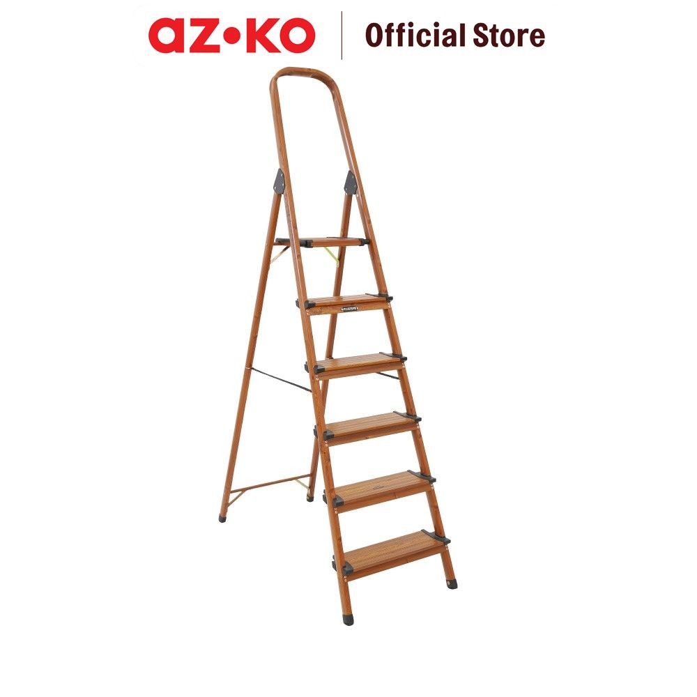 Jual AZKO Fixsteps Tangga Lipat Aluminium 6 Wide Steps Kayu Household ...