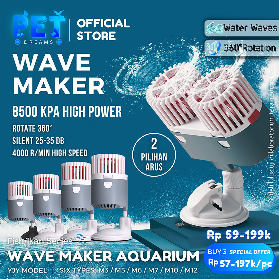 Jual gw42ed Wave Maker Aquarium Pembuat Gelombang Arus Ombak Air Pompa Mesin Wavemaker Kolam ...