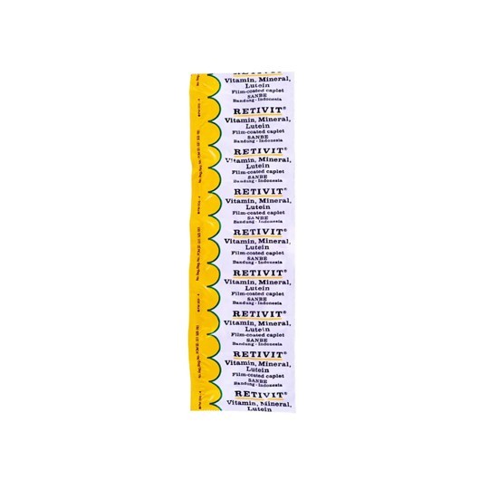 Jual RETIVIT ISI 10 KAPLET - VITAMIN MATA PER STRIP* | Shopee Indonesia