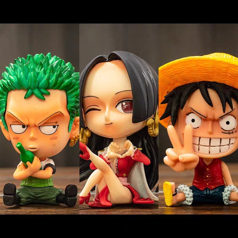 Jual Patung Anime Action Figure OnePiece Luffy - Zoro - Hancock Mini ...