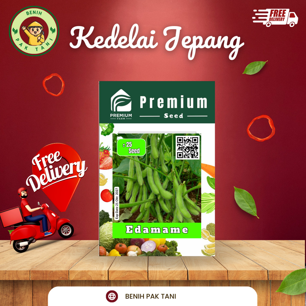 Jual Benih Biji Bibit EDAMAME Premium Kedelai Jepang Super Benih Pak ...
