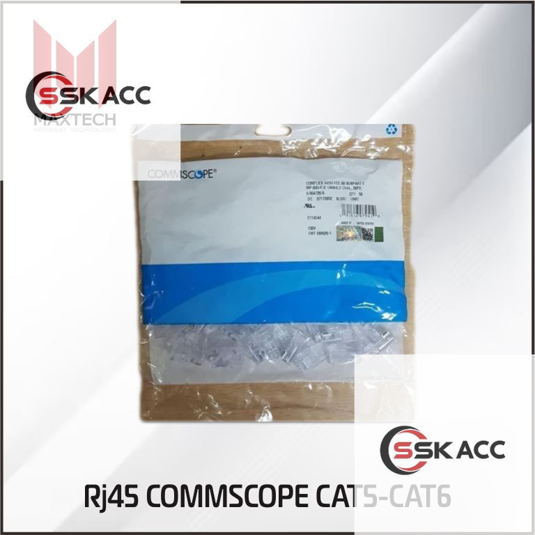 Jual konektor rj45 commscope amp connector rj45 commscope amp cat5 ...