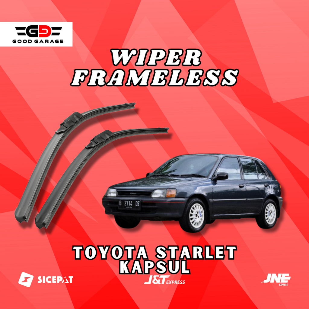 Jual Wiper Soft Blade Mobil Toyota Starlet Kapsul Frameless Single Karet 1 SET Kiri Kanan W101 ...