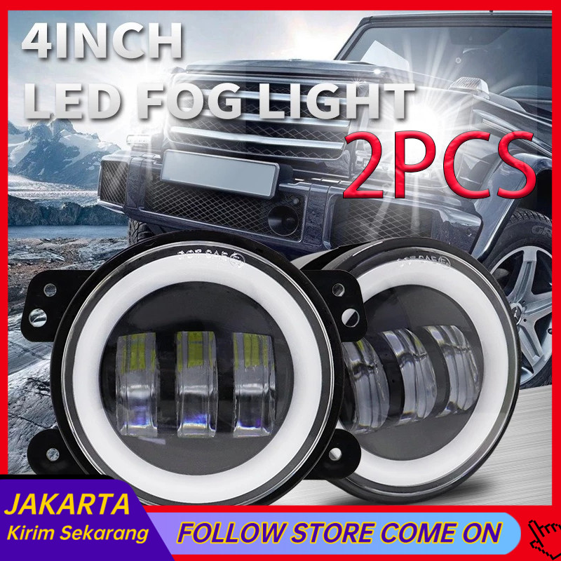 Jual 2PCS 30W 4 INCH Lampu LED Foglamp Daymaker Fog lamp Angel aye ...