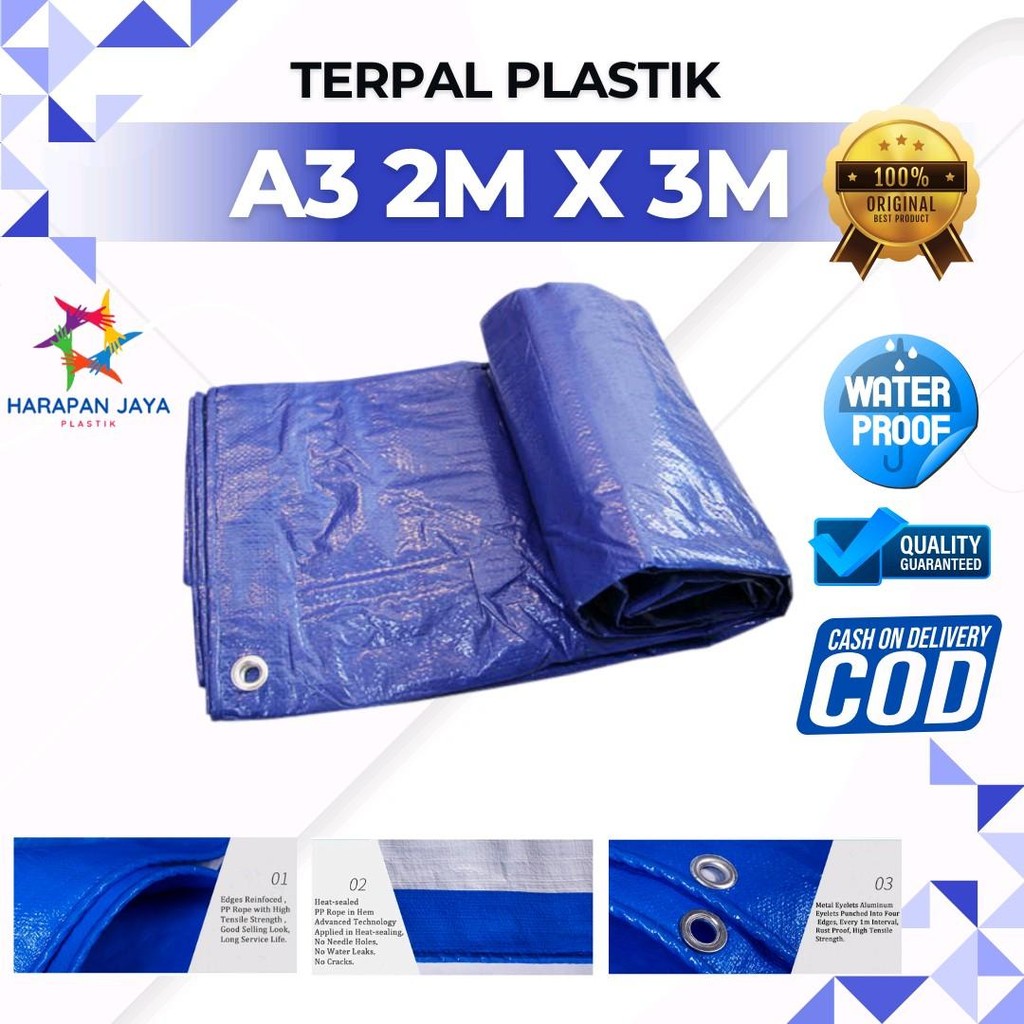 Jual Terpal A3 2x3 Biru Silver Anti Air untuk Tenda Warung dan Truk ...