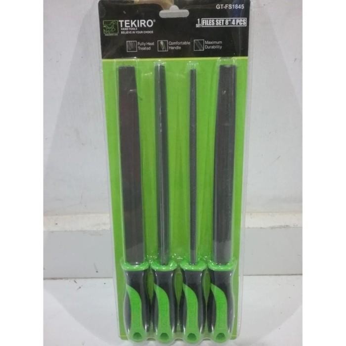 Jual TEKIRO Kikir Set 8 Inch 4 Pcs File Set - Kikir Plat, Setengah ...