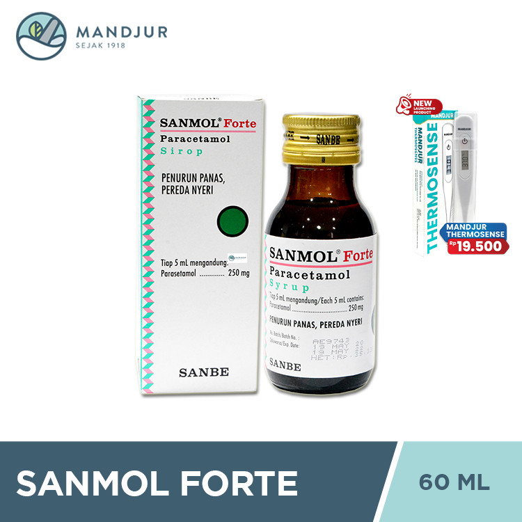 Jual Sanmol Forte Sirup 60 mL - Pereda Demam, Sakit Gigi, Sakit Kepala | Shopee Indonesia