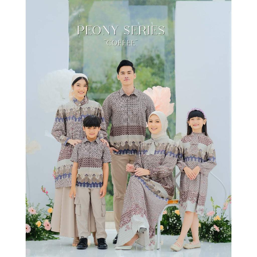 Jual Mayoutfit Peony Set Series Coffee | Sarimbit Lebaran Baju Muslim ...