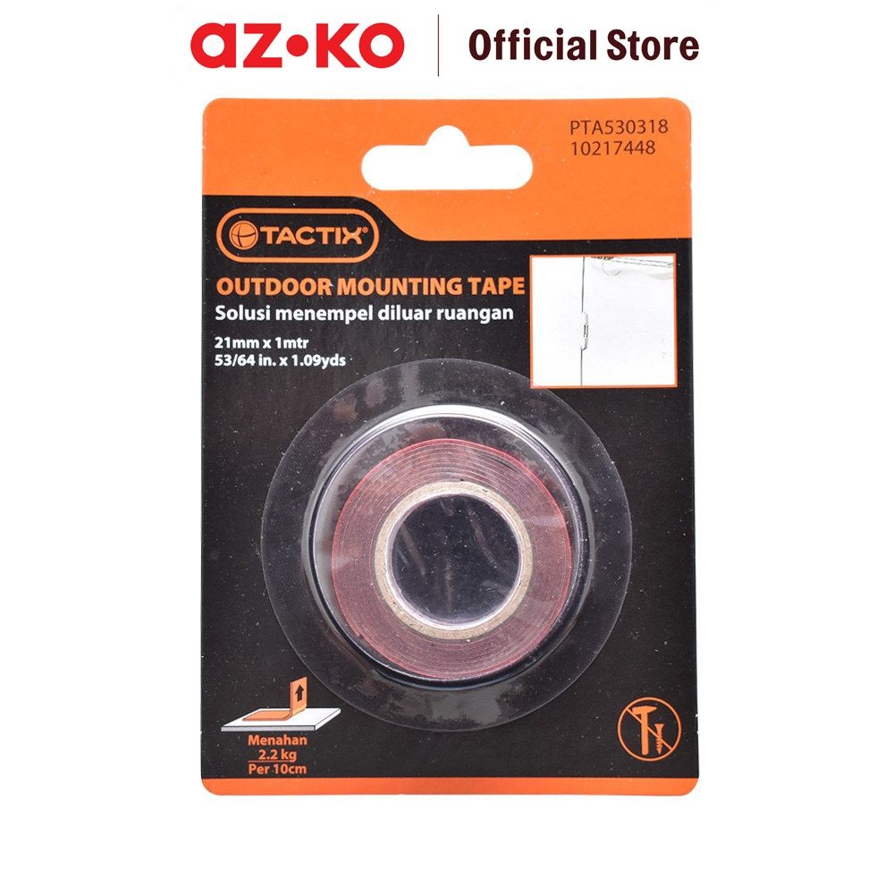 Jual AZKO Tactix Mounting Tape Outdoor 1 mtr Isolasi Lakban Perekat ...