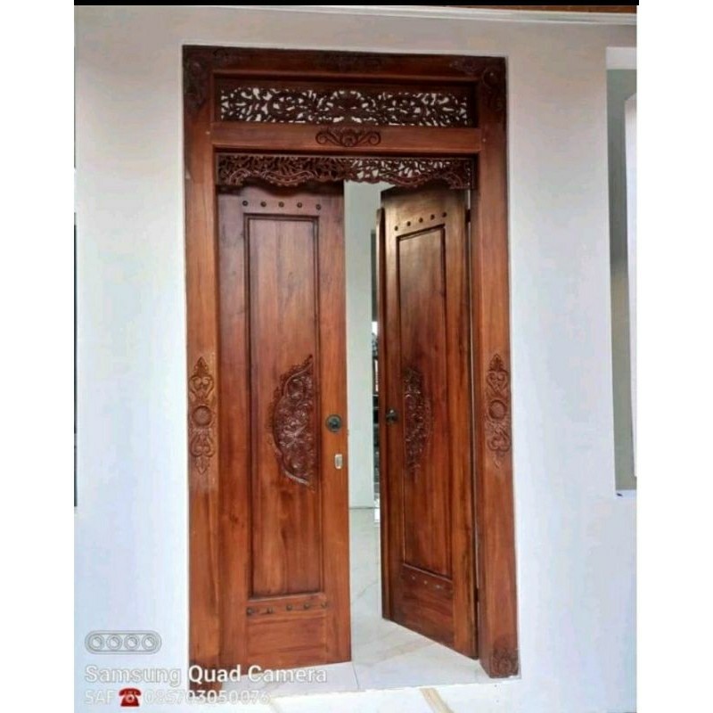 Jual Pintu Gebyok Minimalis Modern Kayu Jati Asli Ukir Jepara Original ...