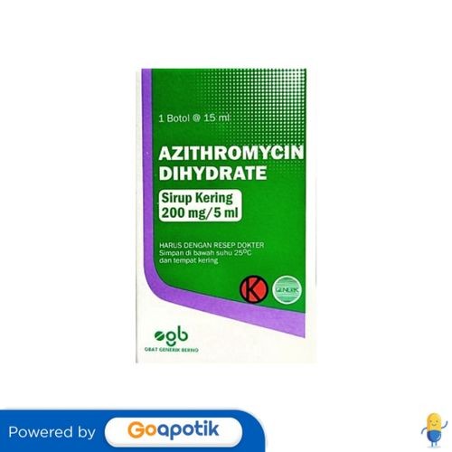 Jual Azithromycin Dihydrate Bernofarm 200 Mg/5 Ml Dry Syrup 15 Ml ...