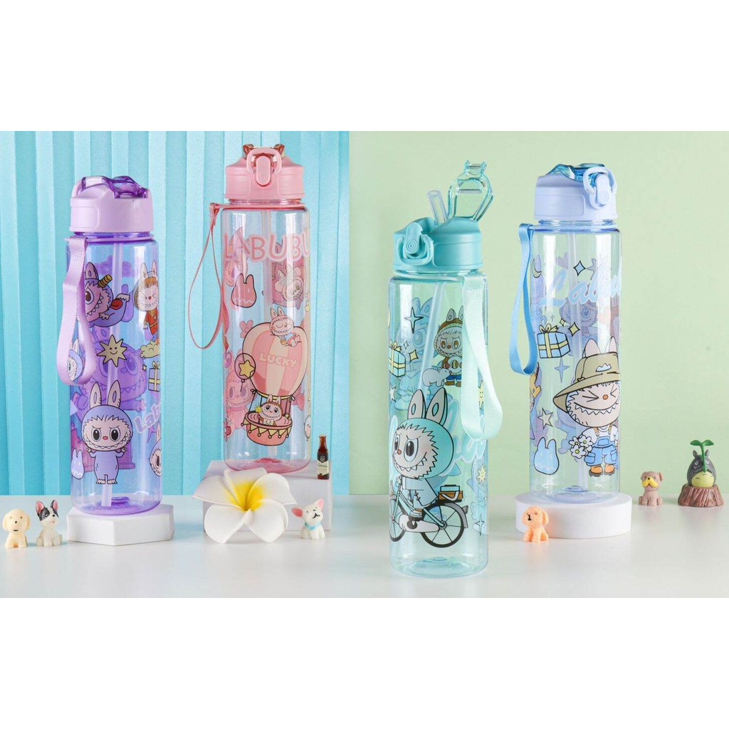 Jual Botol Minum Labubu Kapasitas 900 ml Bottle Water Labubu Botol Minum Anak Tali pendek Dengan ...