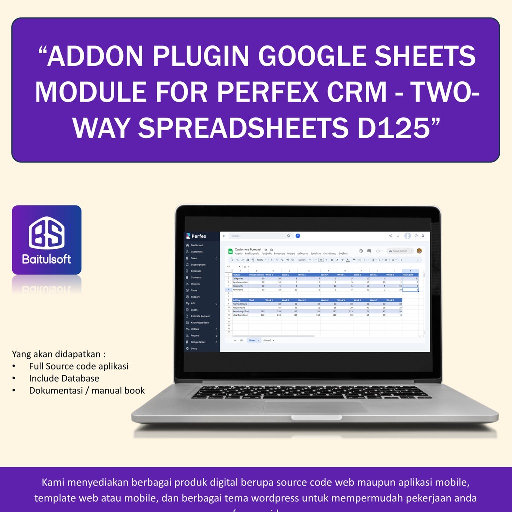 Jual D125 - GOOGLE SHEETS MODULE FOR PERFEX CRM - TWO-WAY SPREADSHEETS SYNCHRONIZATION | Shopee ...