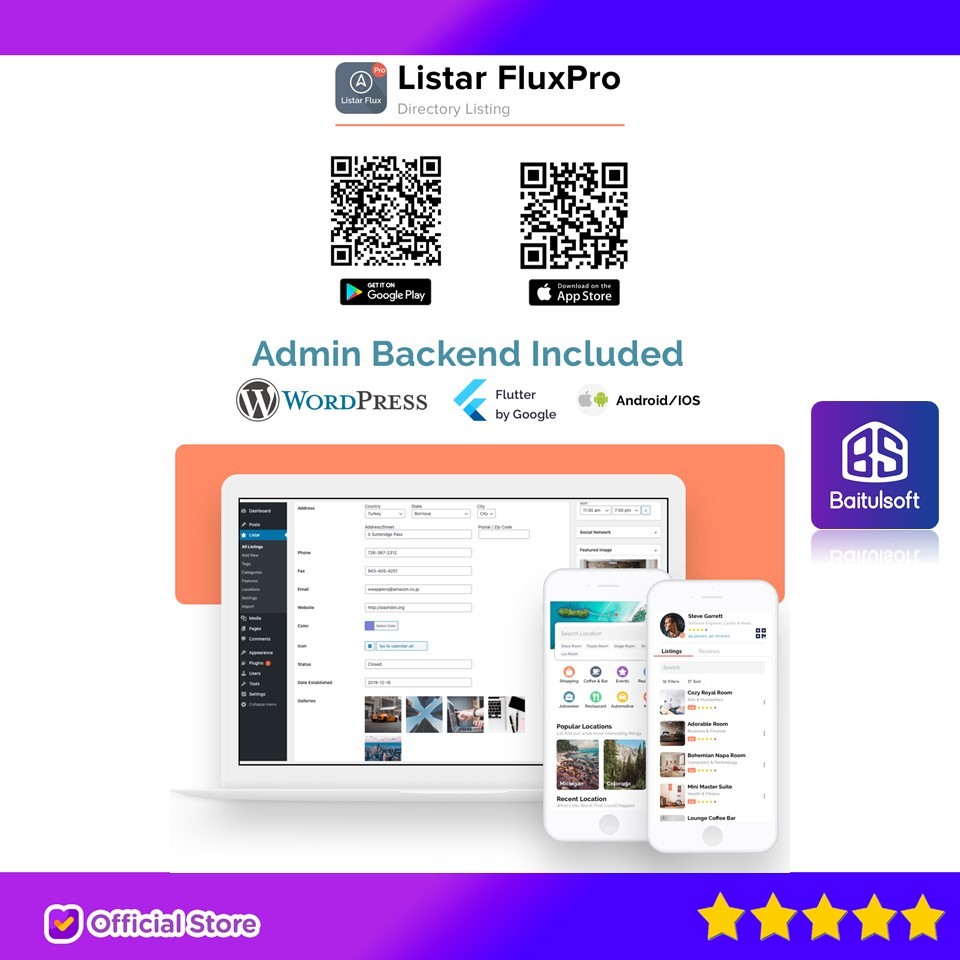 Jual SOURCE CODE APLIKASI LISTAR FLUXPRO - FLUTTER MOBILE DIRECTORY ...
